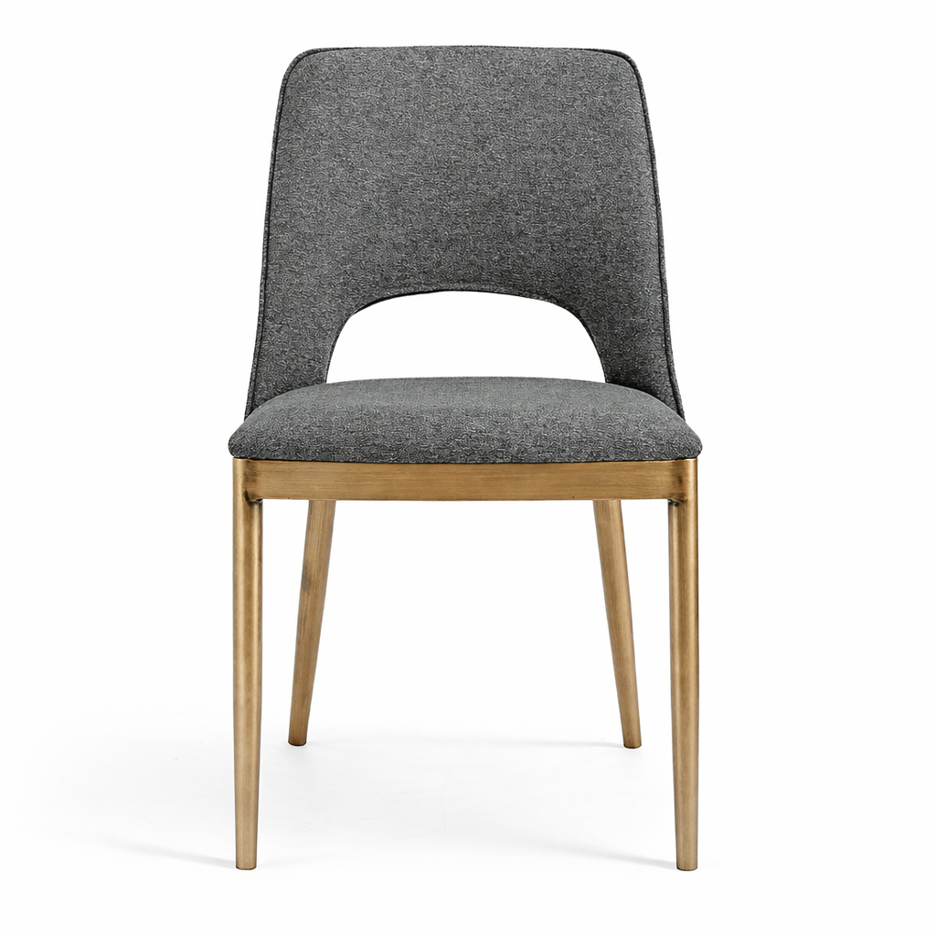Morgan Brass/Grey Dining Chairs – Set of 2 – Elegant Design ...