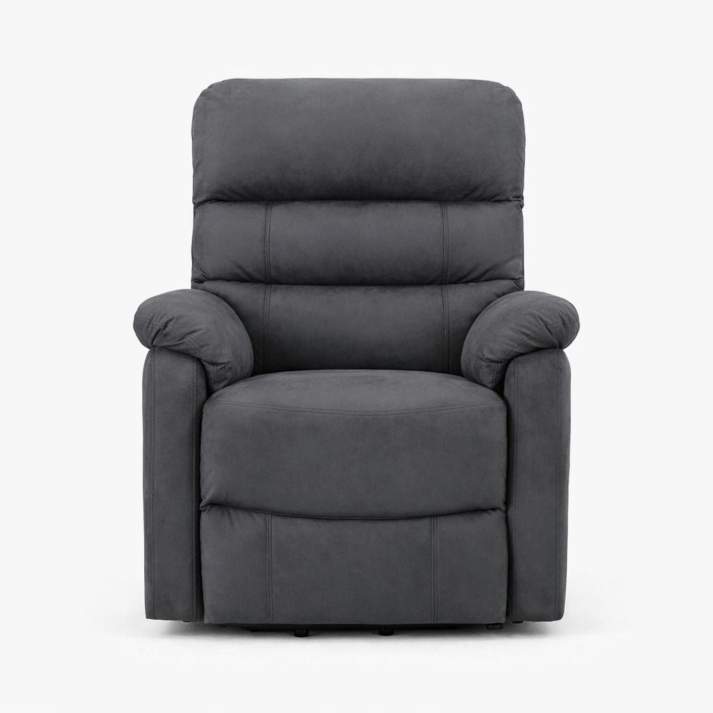 Taylor Recliner Chair - Antique Grey Leather Air – Elegant Comfort and ...